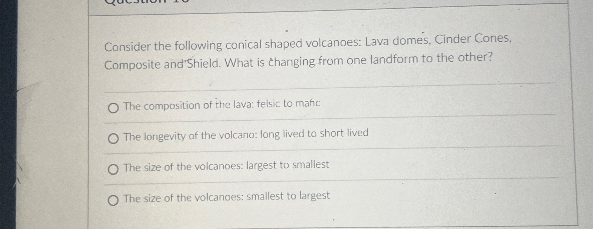 Solved Consider the following conical shaped volcanoes: Lava | Chegg.com