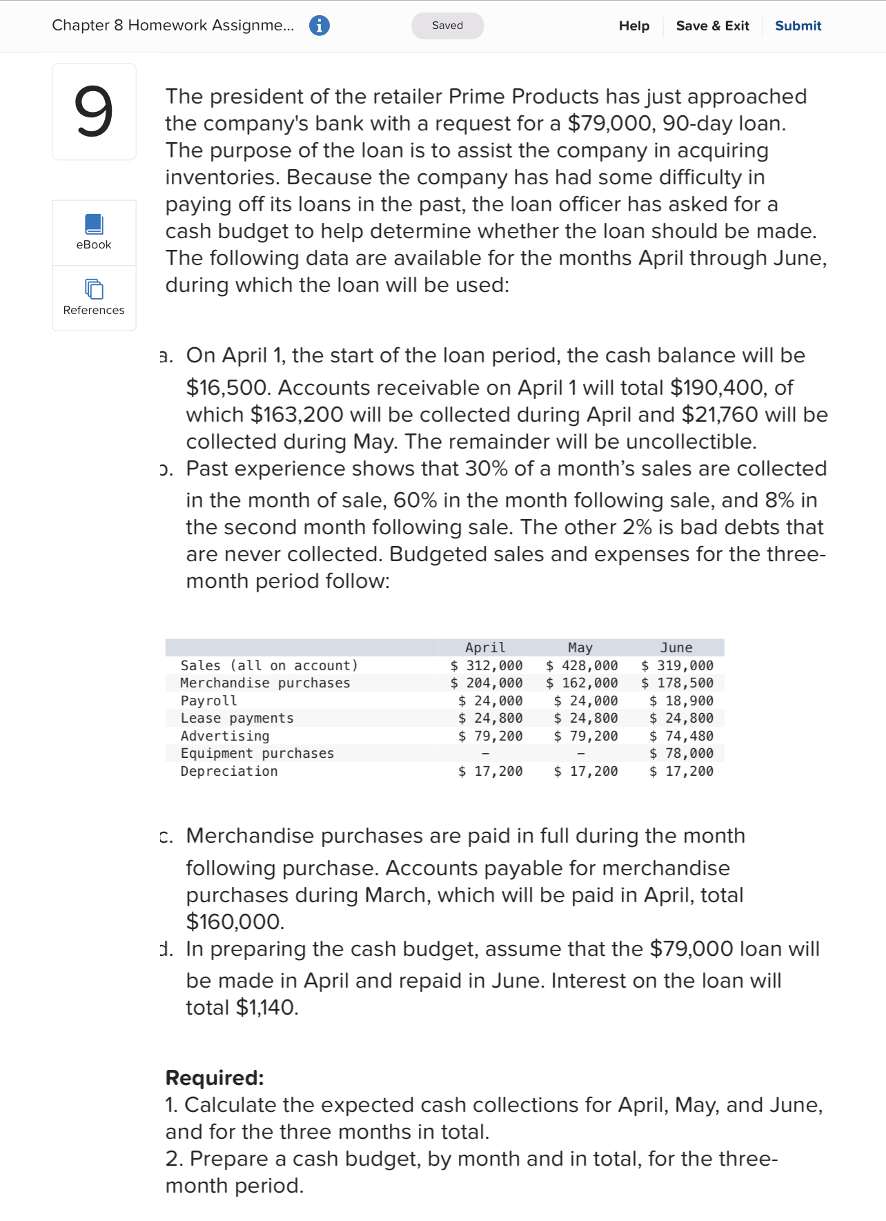 Solved Chapter 8 ﻿Homework Assignme...iHelpSave & | Chegg.com