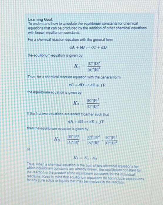 Solved Leaming Goal: To understand how to calculate the | Chegg.com