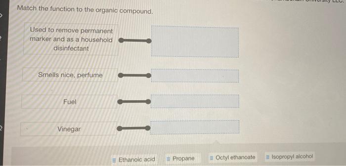 Solved Match the function to the compound: Nail polish | Chegg.com