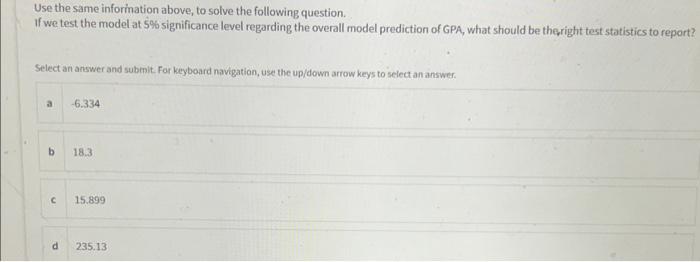 Solved SUMMARY OUTPUT \begin{tabular}{ll} \hline | Chegg.com
