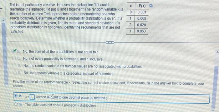 Solved Ted is not particularly creative. He uses the pickup | Chegg.com