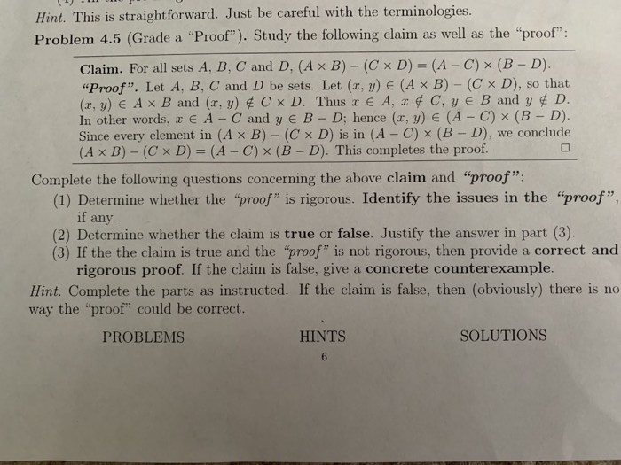 Solved Hint. This is straight forward. Just be careful with | Chegg.com
