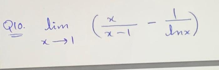 Solved (x−1x−lnx1) | Chegg.com