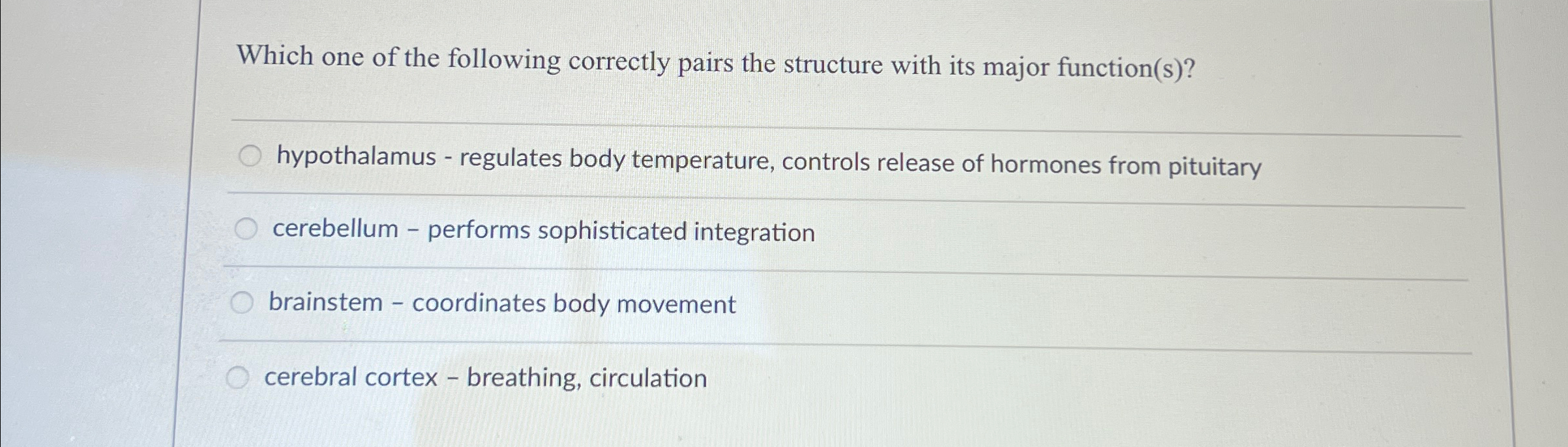 Solved Which one of the following correctly pairs the | Chegg.com