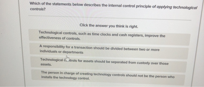 Solved Which of the statements below describes the internal | Chegg.com