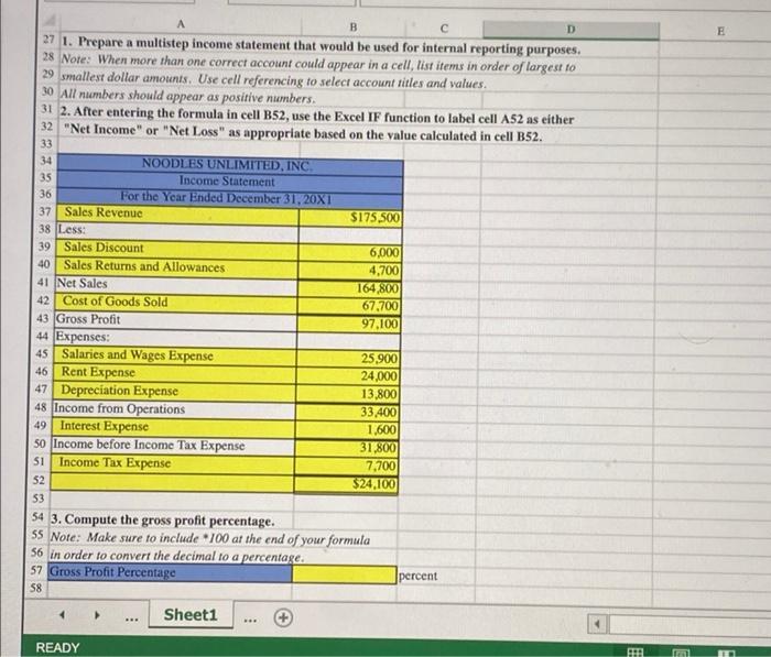 Solved OH Merchandising operations and the multi-step income | Chegg.com