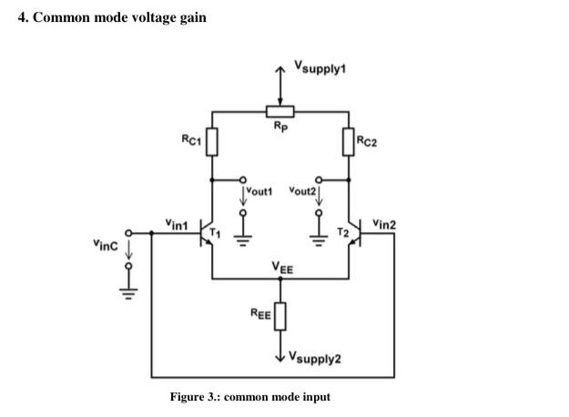 2) Common mode input (Figure 3):• Calculate the | Chegg.com
