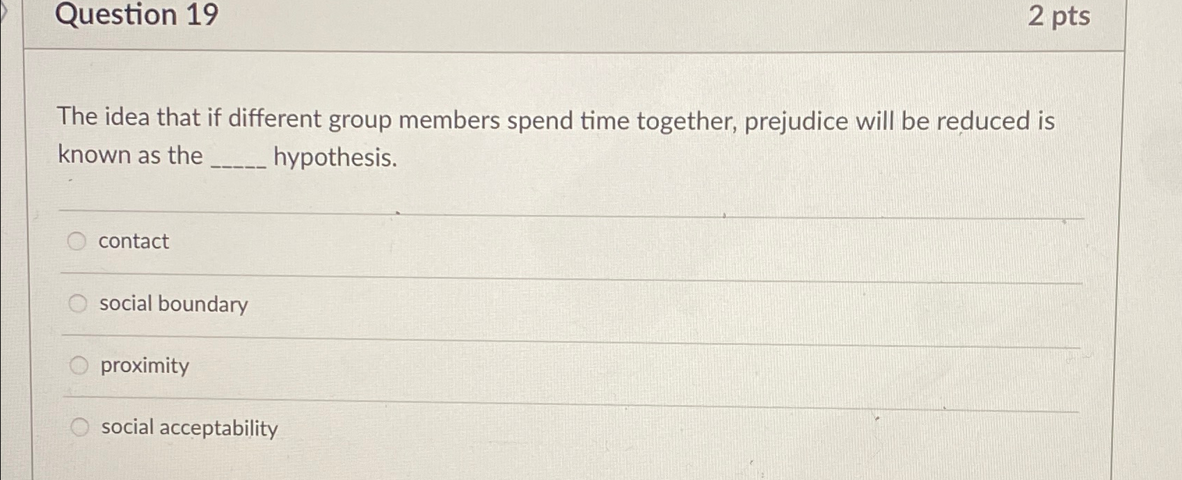 Solved Question 192 ﻿ptsThe idea that if different group | Chegg.com
