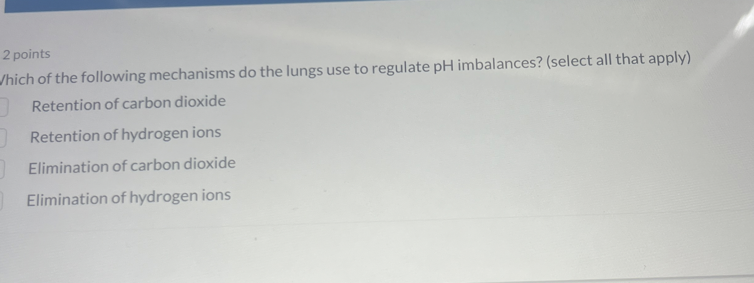 Solved 2 ﻿pointsWhich of the following mechanisms do the | Chegg.com