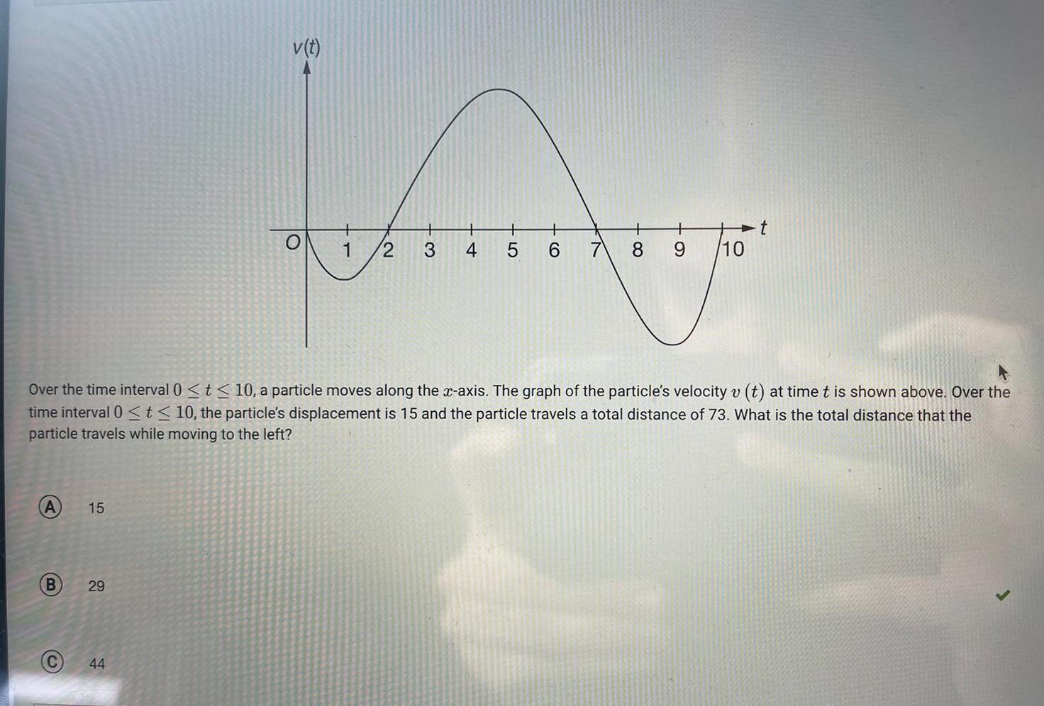 Solved Over the time interval 0≤t≤10, a particle moves along | Chegg.com