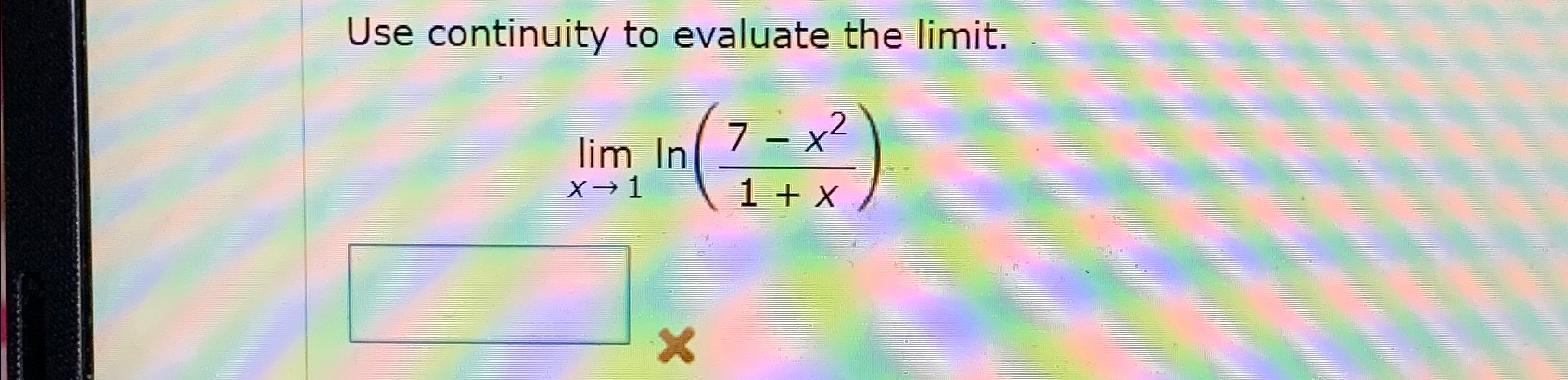Solved Use continuity to evaluate the | Chegg.com