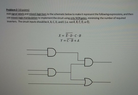 Solved Problem 2 (10 points) Add signal labels and | Chegg.com