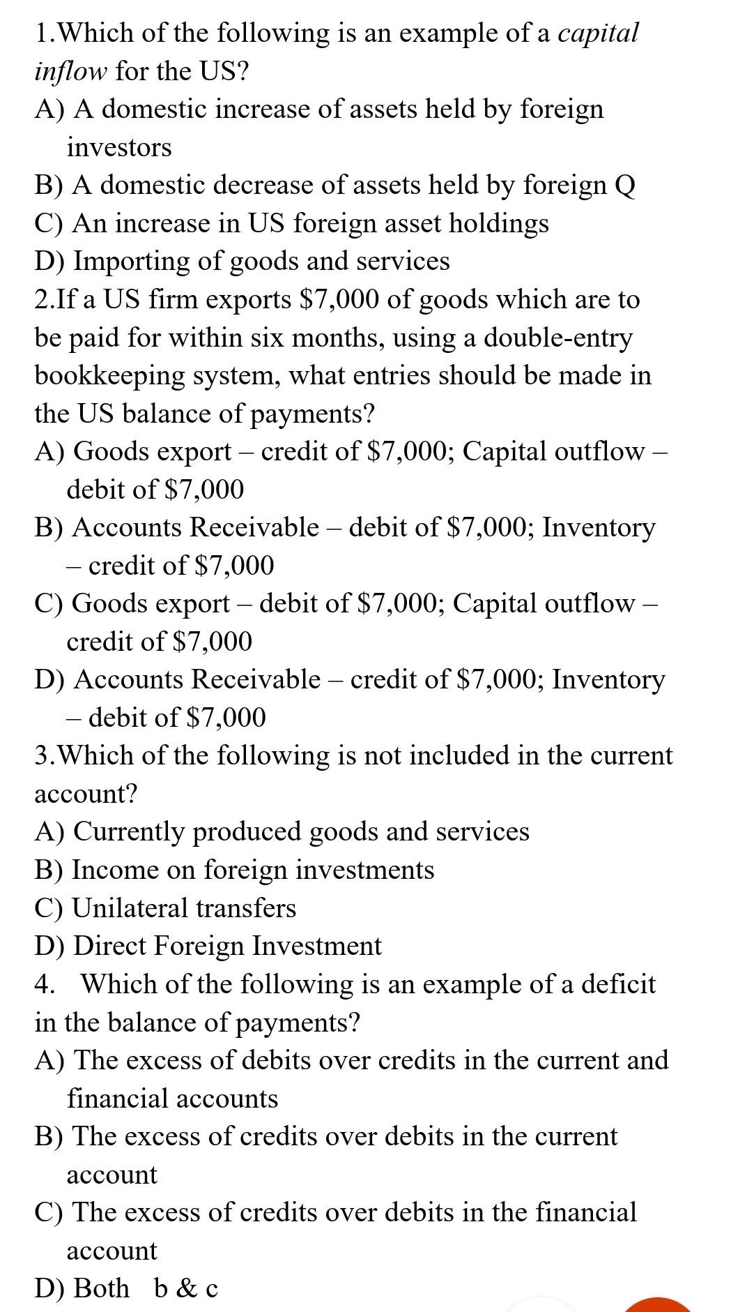 Solved 1. Which of the following is an example of a capital | Chegg.com