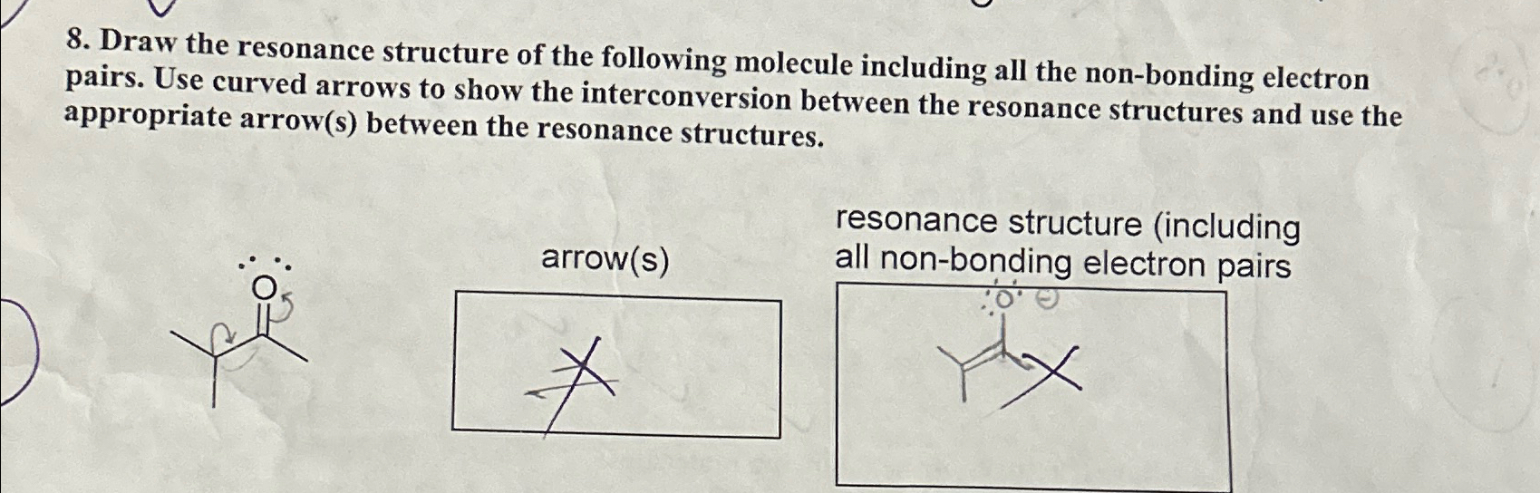 Solved Draw the resonance structure of the following | Chegg.com