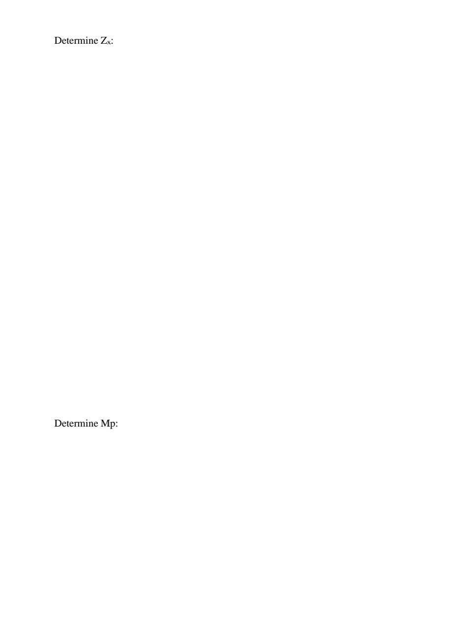 Solved Example 6-1 Compute the plastic section modulus, Zx, | Chegg.com