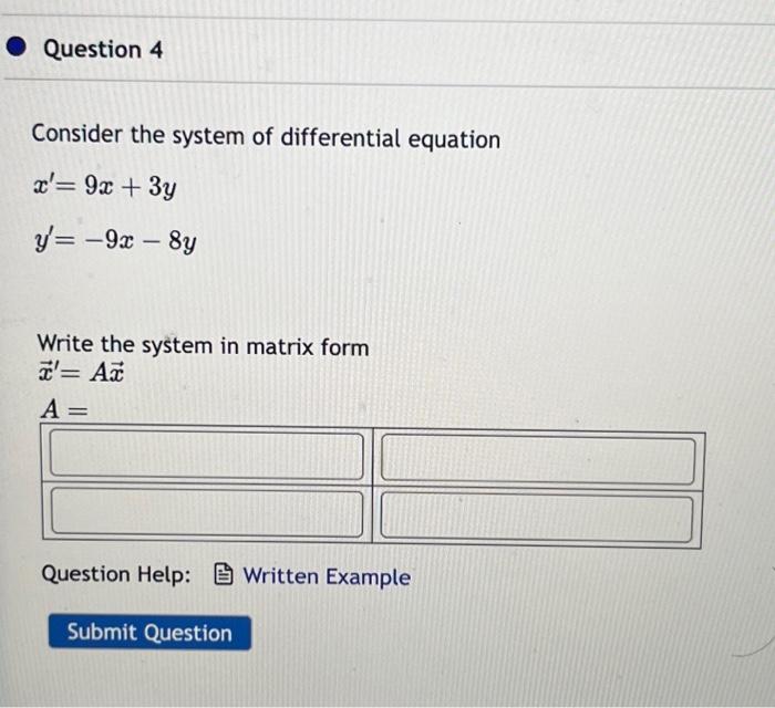 Solved Solve the system of differential equations. | Chegg.com