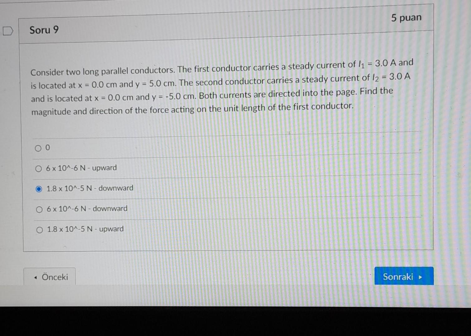 Solved Consider two long parallel conductors. The first | Chegg.com