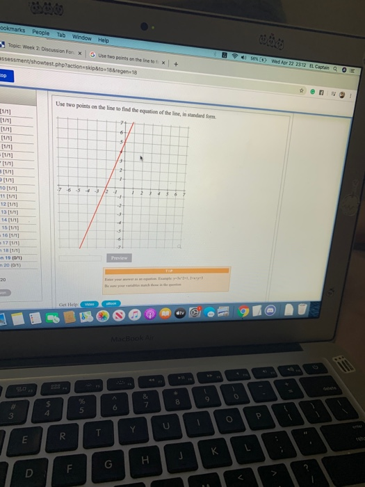 Solved ookmarks People Tab Window Help Topic: Week 2: | Chegg.com