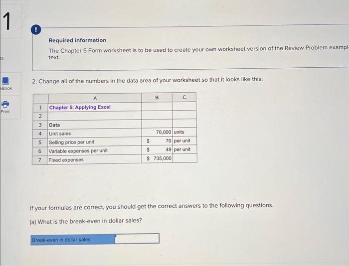 Solved Required information The Chapter 5 Form worksheet is | Chegg.com
