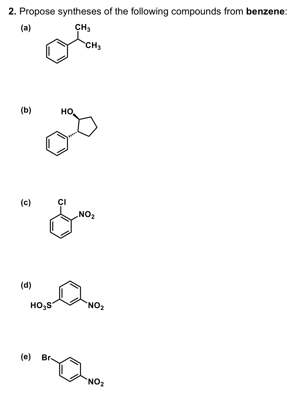 Solved Propose syntheses of the following compounds from | Chegg.com