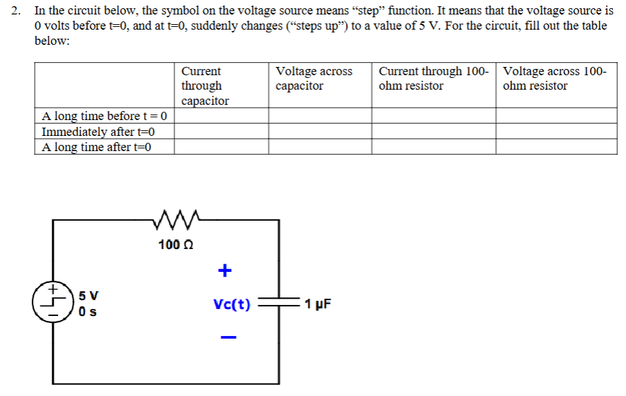 Solved In the circuit below, the symbol on the voltage | Chegg.com