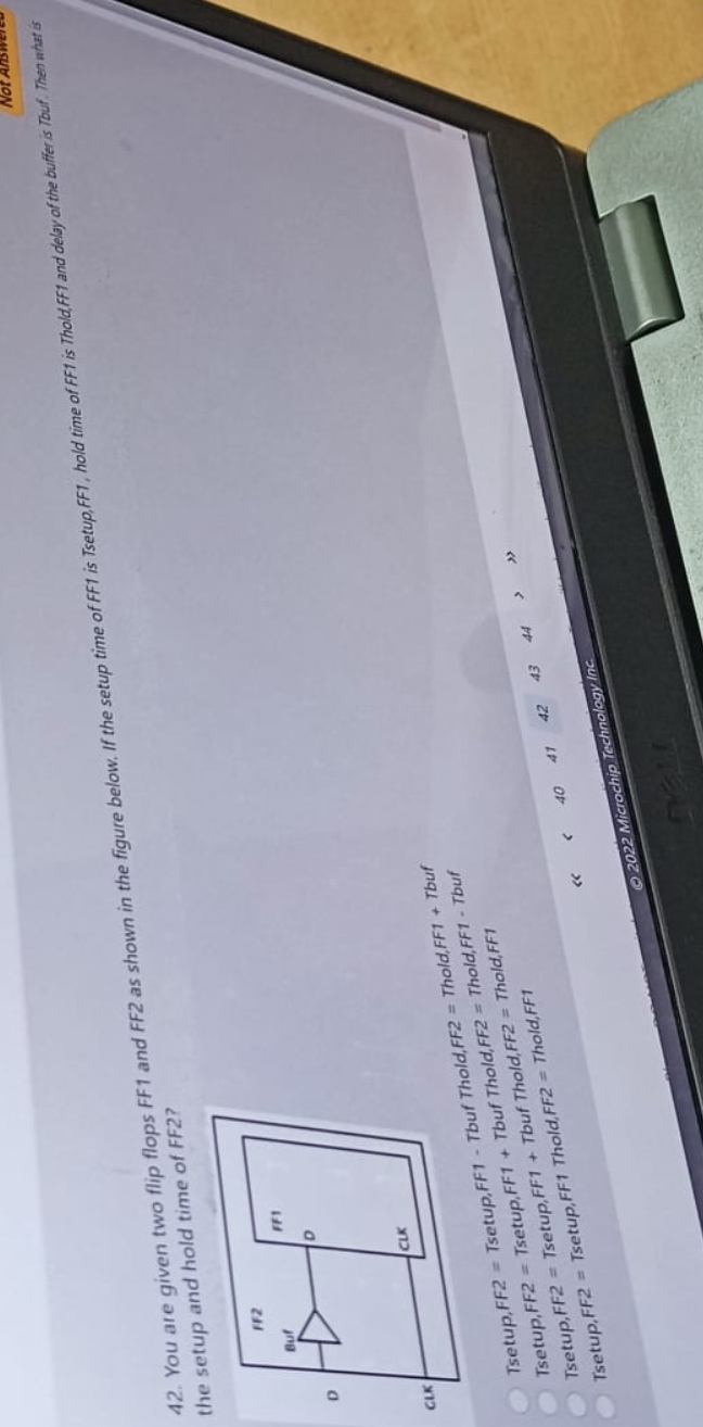 Solved You are given two flip flops FF1 ﻿and FF2 ﻿as shown | Chegg.com