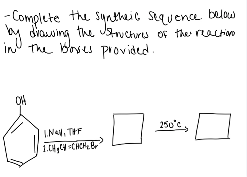 Complete the syntheic sequence below by drowing the | Chegg.com