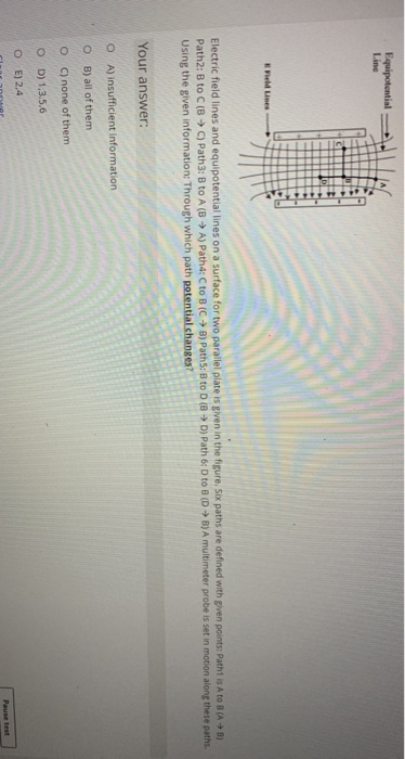 Solved Equipotential Line Peld Lines Electric field lines | Chegg.com