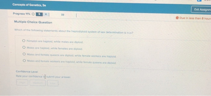 Solved Concepts of Genetics, 3e Excit Assignm Progress 11% 5 | Chegg.com