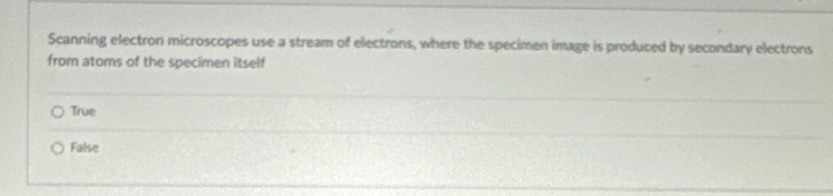 Solved Scanning electron microscopes use a stream of | Chegg.com