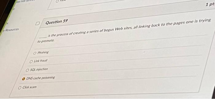 Solved Question 59 is the process of creating a series of | Chegg.com