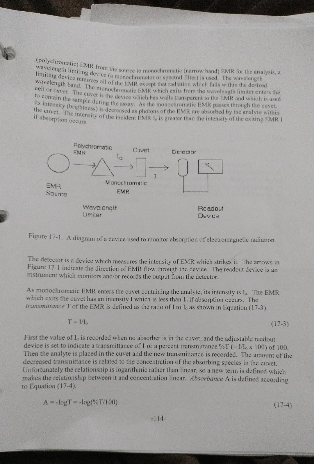 (polychromatic) EMR from the source to monochromatic | Chegg.com