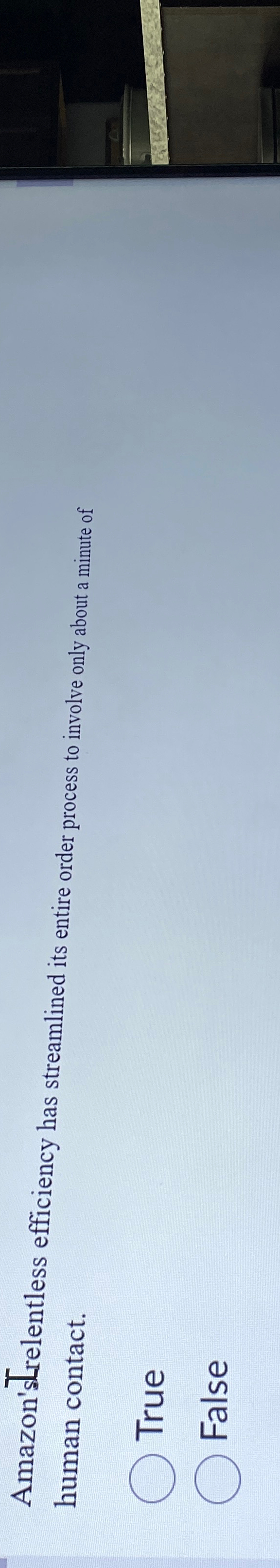 Solved Amazon'sLrelentless efficiency has streamlined its | Chegg.com