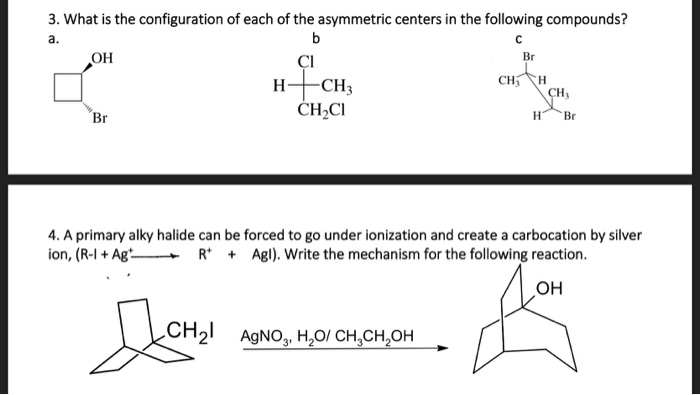 Solved a. Br 3. What is the configuration of each of the | Chegg.com