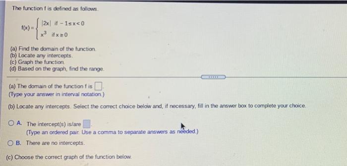 Solved The function fis defined as follows. 2x if- 1sx