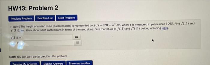 Solved HW13: Problem 2 Previous Problem Problem List Next | Chegg.com