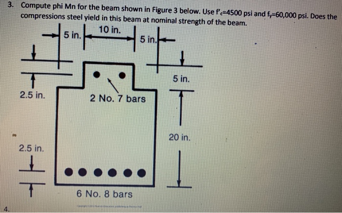 Solved 3. Compute phi Mn for the beam shown in Figure 3 | Chegg.com