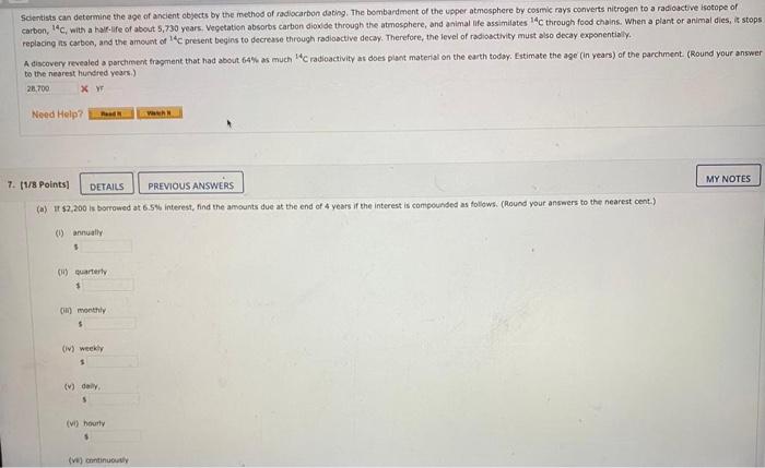 Solved Scientists can determine the age of ancient objects | Chegg.com