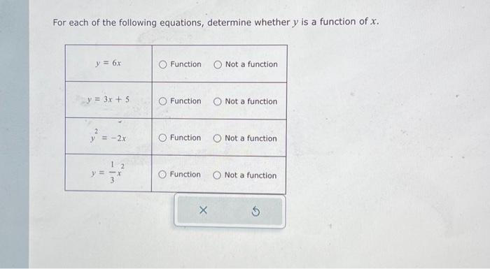Solved For each of the following equations, determine | Chegg.com