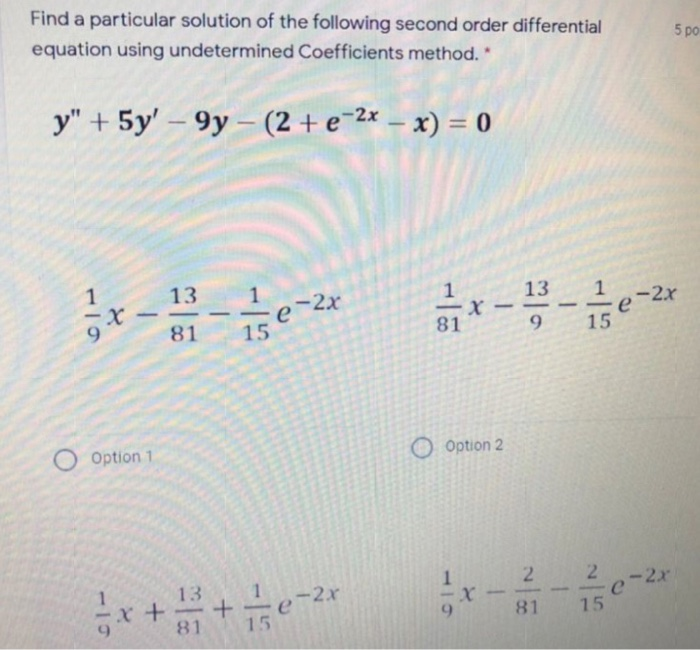 Solved Find a particular solution of the following second | Chegg.com