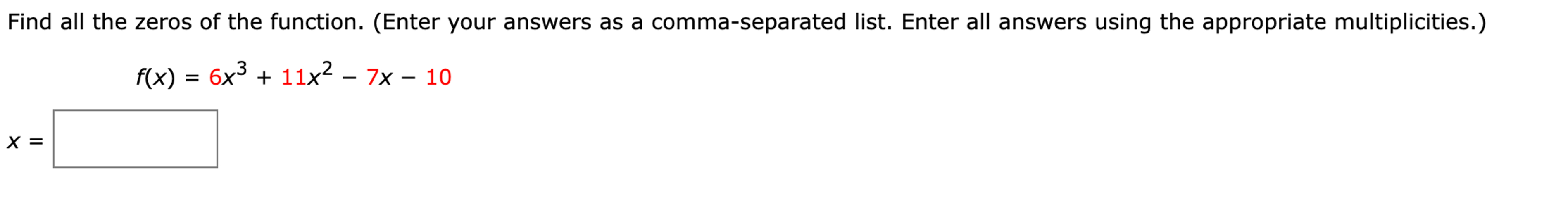 Find all the zeros of the function. (Enter your | Chegg.com