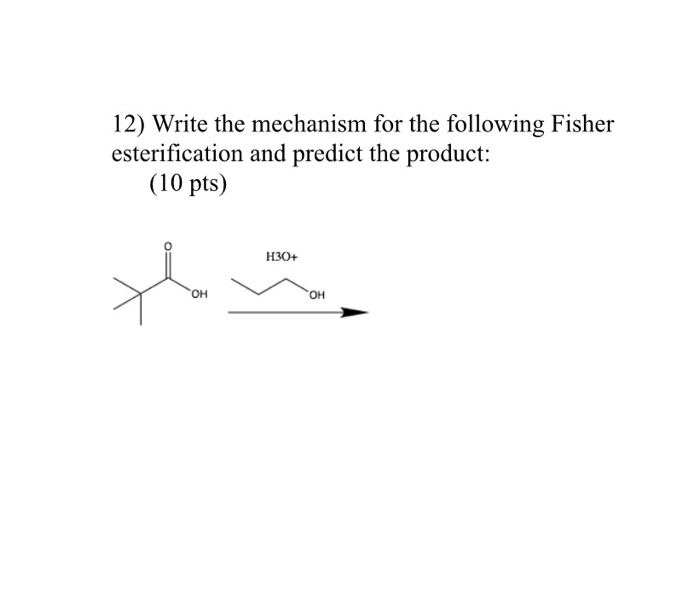 Solved 12) Write the mechanism for the following Fisher | Chegg.com