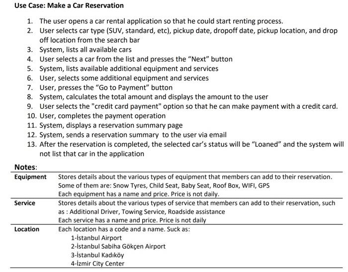 Solved 1. Read the following Use Case and determine objects, | Chegg.com