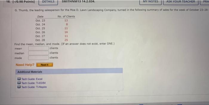 Solved Find the range and the standard deviation (correct to | Chegg.com