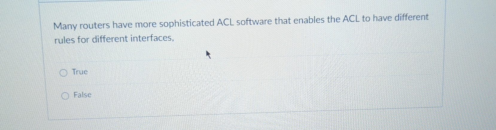 Solved Many routers have more sophisticated ACL software | Chegg.com