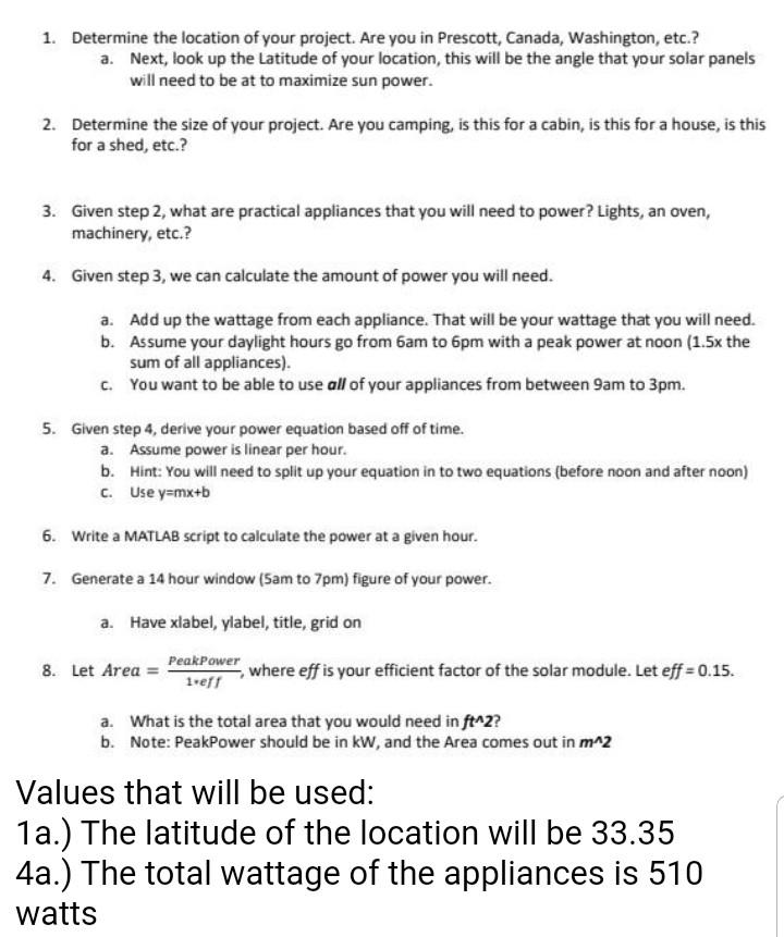Solved Create A Mathlab Code Based On The Instructions And 