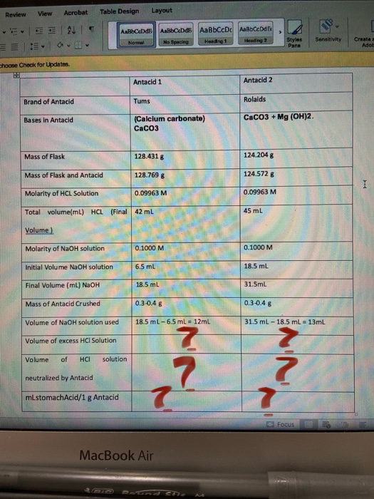 Solved Review View Acrobat Table Design Layout 2 ABCDE Albed | Chegg.com