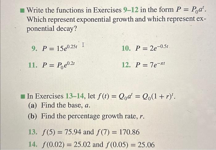 Solved Write the functions in Exercises 9−12 in the form | Chegg.com
