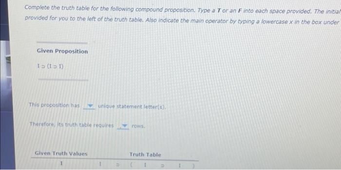 Solved llComplete the truth table for the following compound | Chegg.com